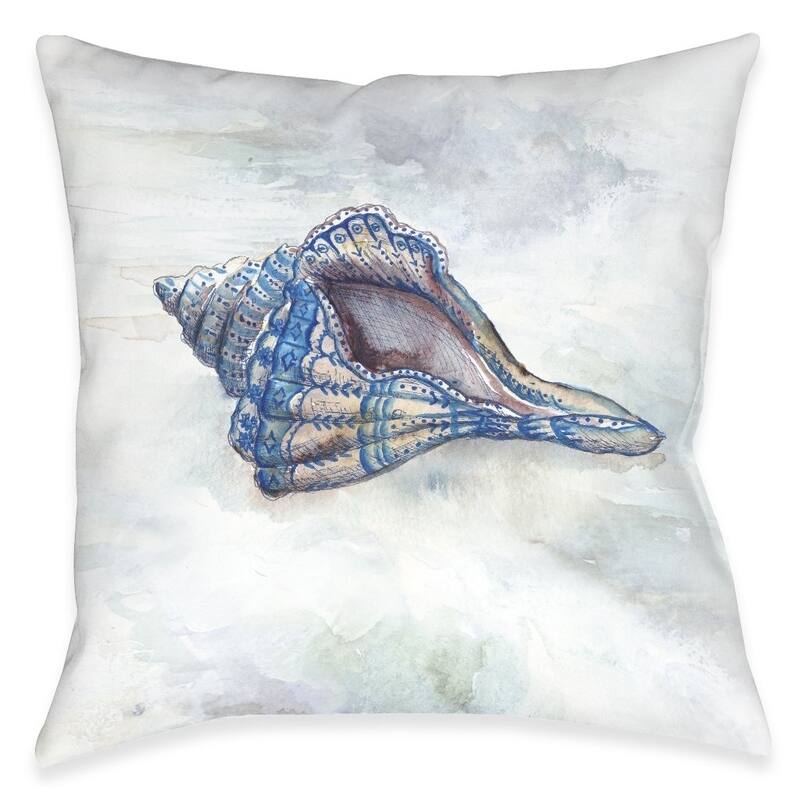 Venice Beach Conch Shell Indoor Pillow - Overstock - 29863211