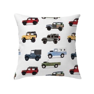 GUS VINTAGE LAND ROVER PATTERN Decorative Pillow By Kavka Designs - Bed ...