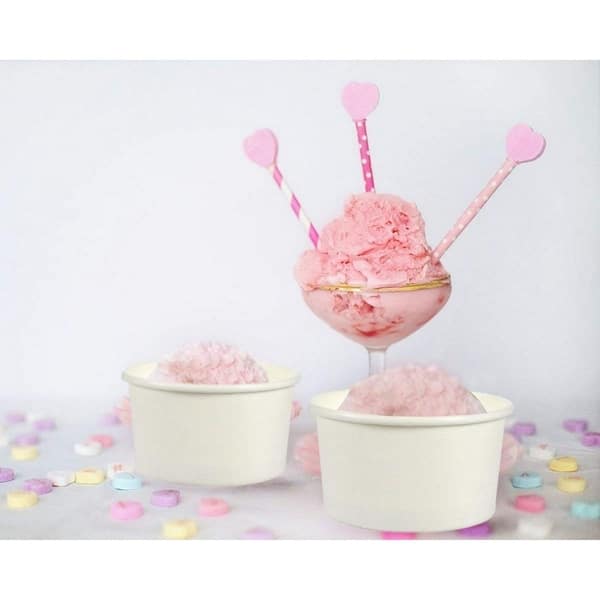 Ice Cream Sundae Cups 100-Piece Disposable Paper Dessert Ice Cream ...