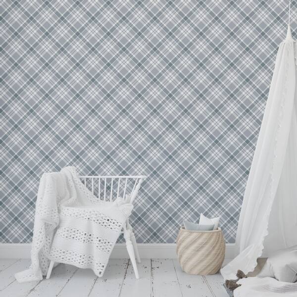 EVERLY BLUE AND GREY Wallpaper By Kavka Designs - Bed Bath & Beyond ...
