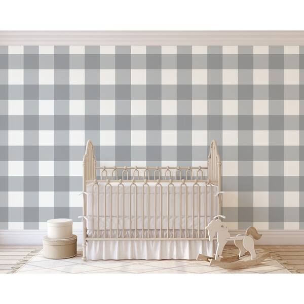 BONNIE GREY BUFFALO CHECK GREY Wallpaper By Kavka Designs - Bed Bath ...