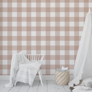 BONNIE PINK BUFFALO CHECK PINK Wallpaper By Kavka Designs - Bed Bath ...