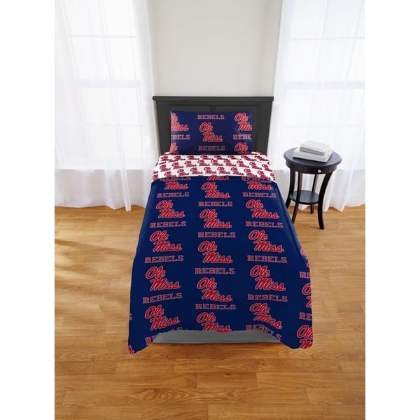 NCAA Mississippi Ole Miss Twin Bed In a Bag Set - Bed Bath & Beyond ...