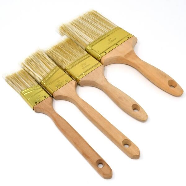 ALEKO Polyester Paint Brush Set of 4 for Home Exterior or Interior ...