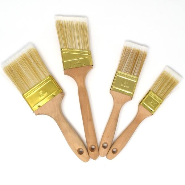 ALEKO Polyester Utility Paint Brush Variety Set of 4 for Home Exterior ...