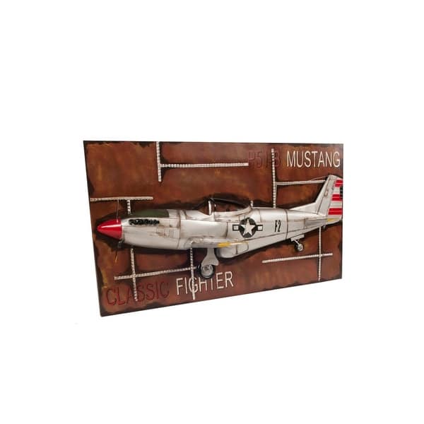1943 Mustang P-51 Fighter 3D Model Painting Frame - N/A - Bed Bath ...