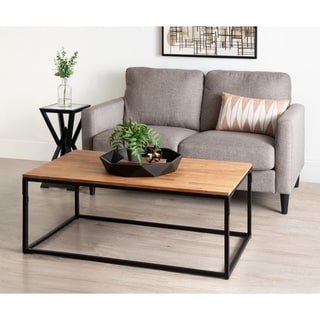 Kate and Laurel Molloy Industrial Coffee Table - 43x18x24 - Bed Bath ...