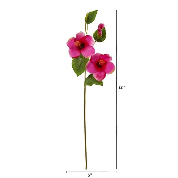 28" Hibiscus Artificial Flower (Set of 12) - Bed Bath & Beyond - 29904566