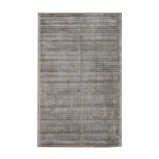 Handwoven Viscose Silver Contemporary Solid Milano Rug - 9'6 x 13'6 ...