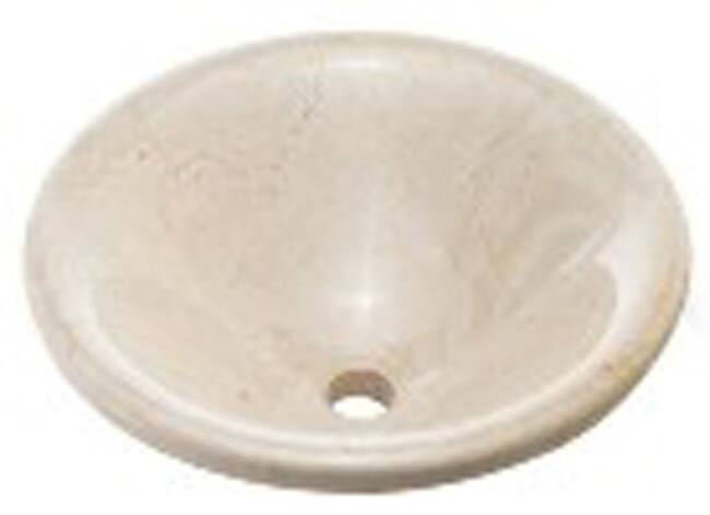 DeNovo Cream Marfil Cone Stone Vessel Sink Set - Overstock - 2971471