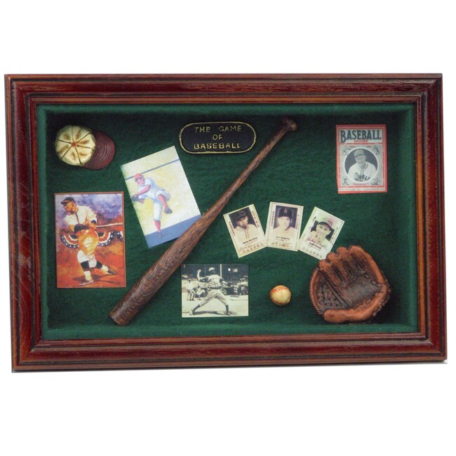 Baseball Shadow Box Wall Display - 11208969 - Overstock.com Shopping ...