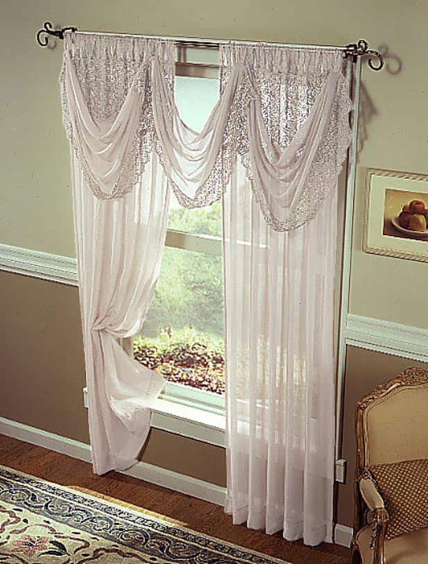 Mimosa Sheer Crescent Window Curtain Valance - Bed Bath & Beyond - 2302263