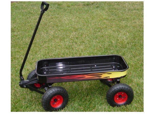 Pit Wheeler Steel Wagon with Durable Pneumatic Tires - Bed Bath ...