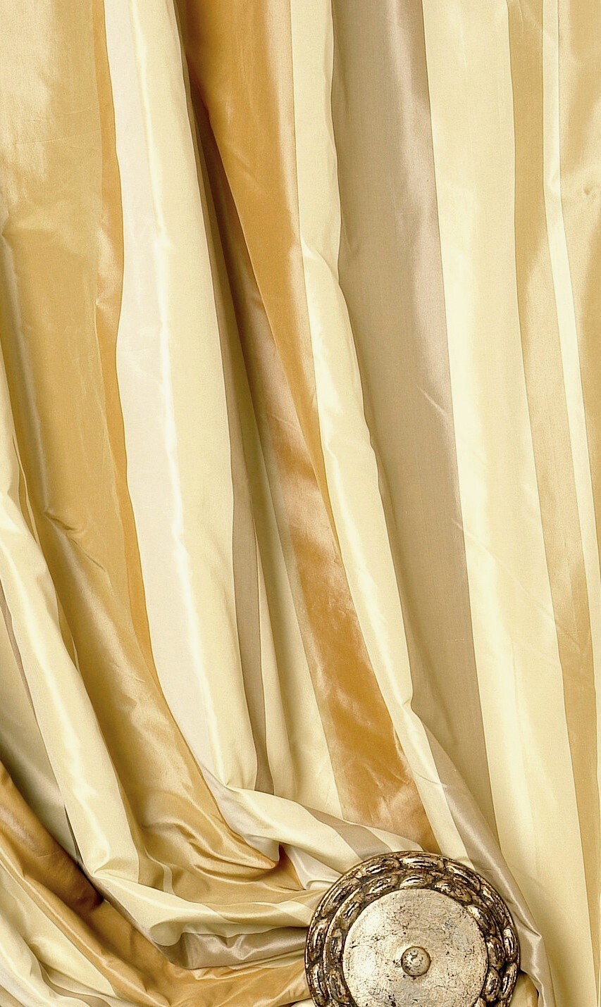 Taffeta Silk Striped Curtain Panel 120 L x 50 W - Bed Bath & Beyond ...