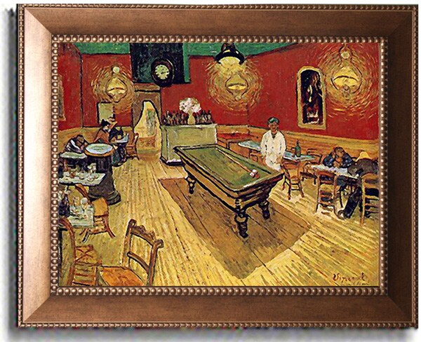 Vincent Van Gogh 'The Pool Room' Framed Canvas Art - Bed Bath & Beyond ...