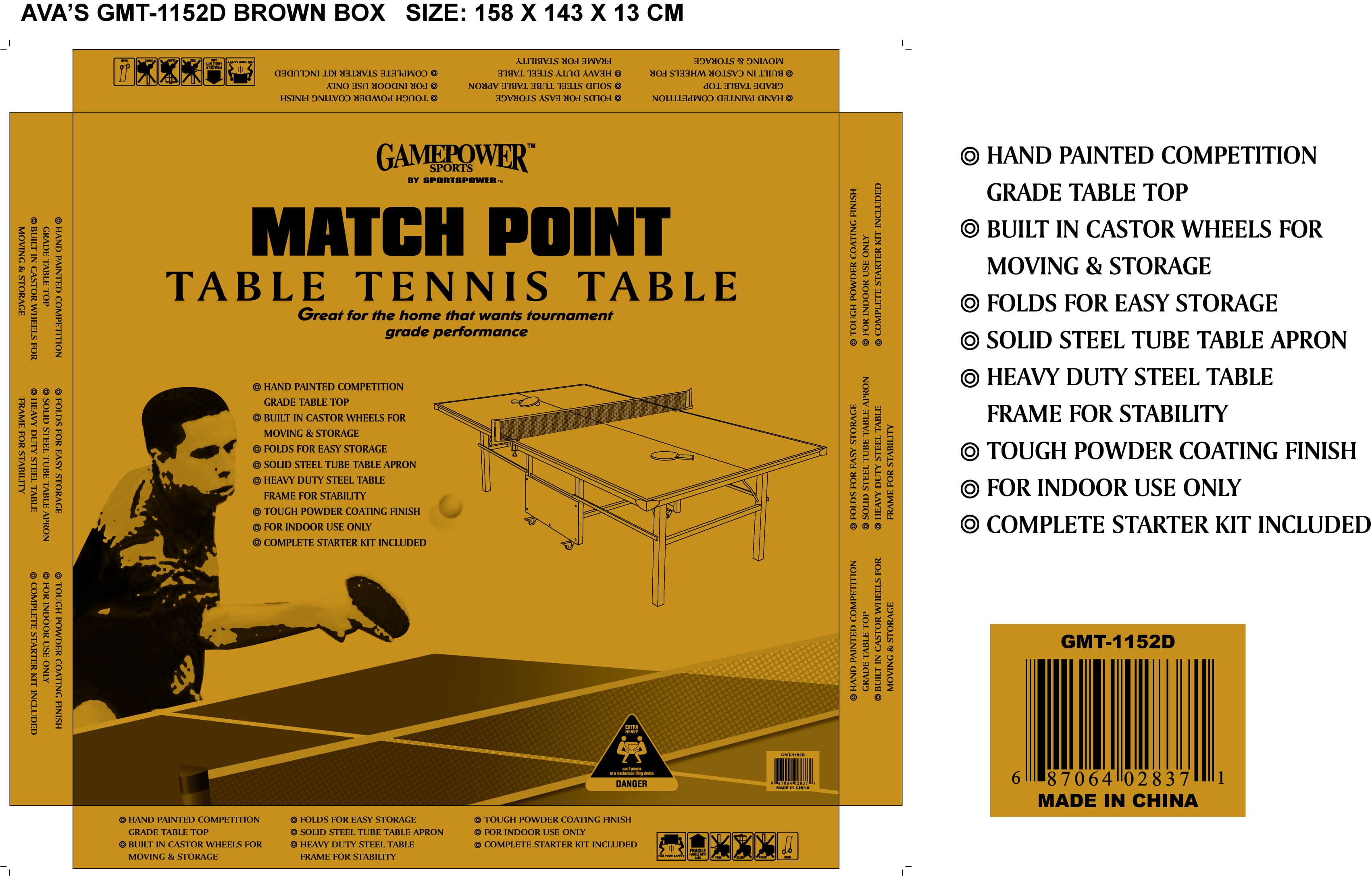 Deluxe Ping Pong Table Set - Bed Bath & Beyond - 3181270