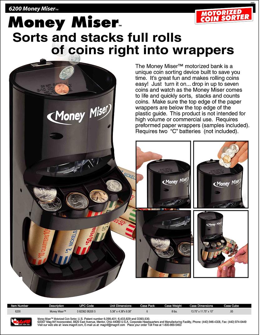 Magnif 6200 Money Miser Coin Sorter - Bed Bath & Beyond - 3220917