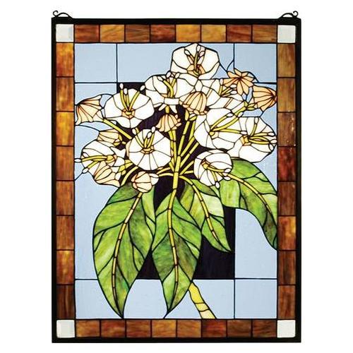 Mountain Laurel Stained Glass Window - Bed Bath & Beyond - 3912586