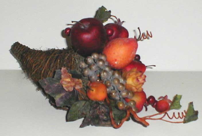 Fall Fruit Cornucopia Centerpiece - Bed Bath & Beyond - 545662