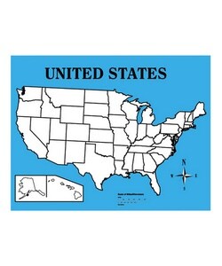 US Map, Erasable, 22''x28'' (Each) - Bed Bath & Beyond - 993561