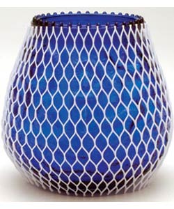 Euro Lowboy Blue Netted Outdoor Restaurant Candle (case pack of 15 ...
