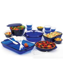 Anchor Hocking 35 piece Cobalt Blue Bakeware (Case of 2) - Bed Bath ...