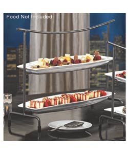 Sterno Pewter 2-tier Stand & Porcelain Platters (case of 2) - Bed Bath ...