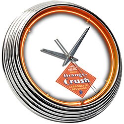Neon Orange 'Orange Crush' Clock - Bed Bath & Beyond - 2870012