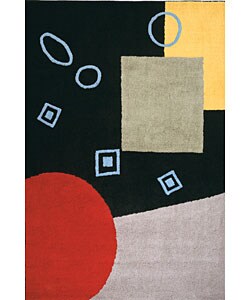 Black Rising Sun Rug (5' x 7'6) - Bed Bath & Beyond - 2887272