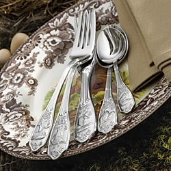 Spode Woodland 20-piece Stainless Steel Flatware Set - Bed Bath ...