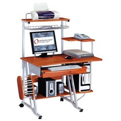 Multifunction Wooden Computer Desk Workstation - Bed Bath & Beyond ...