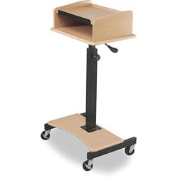 Balt Black-frame Oak-finish Portable Adjustable Pneumatic Lectern - Bed ...