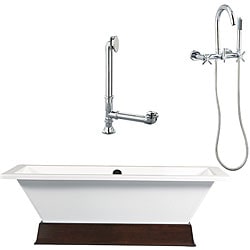 Tella Wood Plinth and Tub with Wall Faucet Package - Bed Bath & Beyond ...