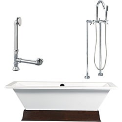 Tella Wood Plinth and Tub with Floor Faucet Package - Bed Bath & Beyond ...
