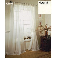 Voile Pinch-pleat 4-piece Window Panel Set (24 in. x 84 in.) - Bed Bath ...