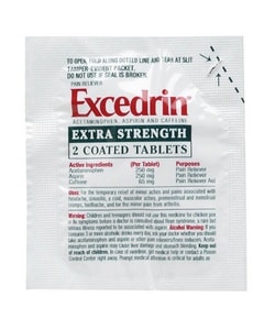 Excedrin, Extra Strength, 50 Packets of 2 Tablets (Box of 50) - Bed ...