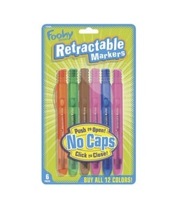 Foohy Retractable Markers, 6 Assorted Colors - Bed Bath & Beyond - 990034