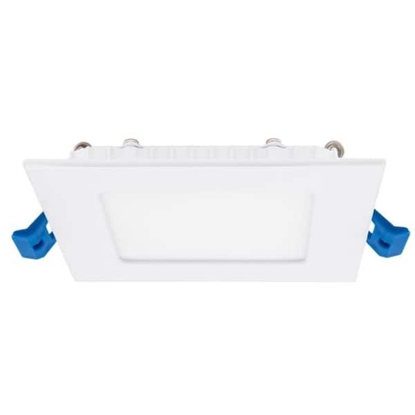 Maxxima 4 in. Slim LED Downlight, Canless Square Dimmable, 700 Lumens ...