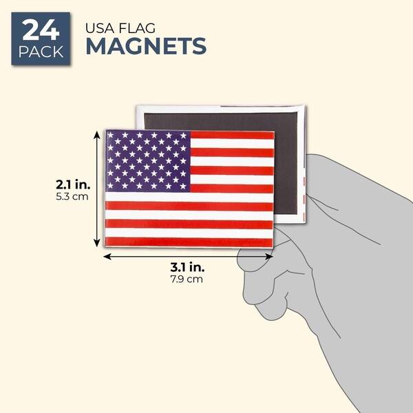 Juvale USA American Flag Refrigerator Magnets Patriotic Pride (24 Count ...