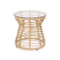 Ottawa Wicker Side Table by Christopher Knight Home - On Sale - Bed ...