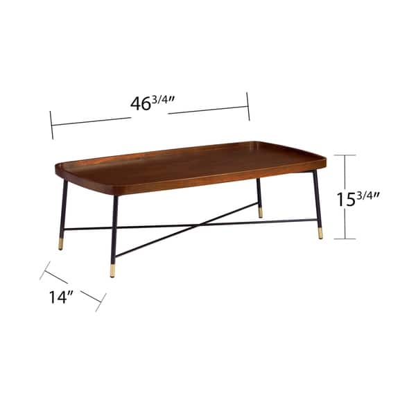Carson Carrington Malvina Mid-century Modern Brown Coffee Table - Bed ...