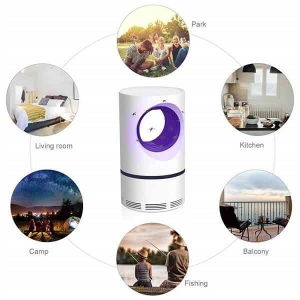 Photocatalytic 360 Ultraviolet Moqsuito Bug Fly Killer Fan Trap - Noiseless Pest Control Trap ...