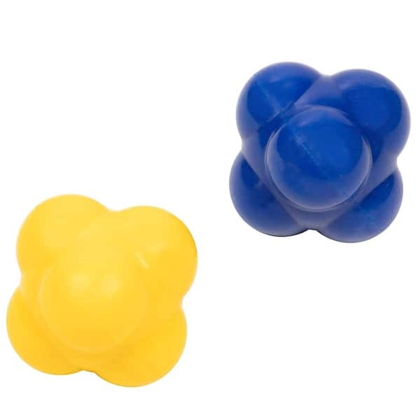 2-Pack Rubber Reaction Bounce Balls for Hand-Eye Coordination Agility ...