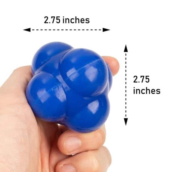 2-Pack Rubber Reaction Bounce Balls for Hand-Eye Coordination Agility ...