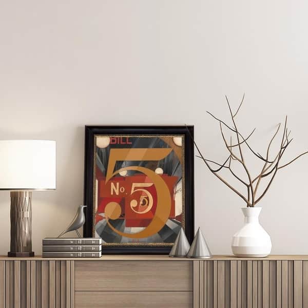 I Saw the Figure 5 in Gold by Charles Demuth 1928 Black Frame Oil ...
