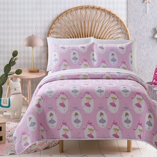 Mari & Mac- Ballerina Reversible Kids Quilt Set - Bed Bath & Beyond ...