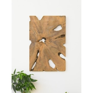 Aurora Home Sliced Teak Root Wall Art - Bed Bath & Beyond - 30074355