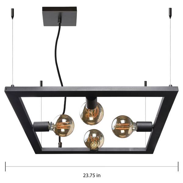 Strick & Bolton Katayama Black Powder-coated Iron Square Ceiling ...