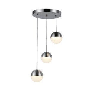 Phantasm 7.5-Watt Matte Nickel Integrated LED 3000K Iced Opal Acrylic ...