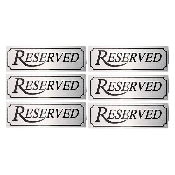 Juvale 12 Pack Reserved Metal Table Tent Sign for Restaurant and ...